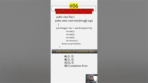 quiz 06 crackjavainterview learnjava java quiz interview coding