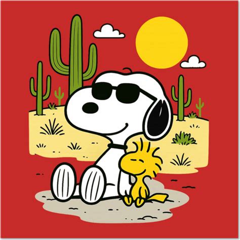 Peanuts Summer Snoopy And Woodstock Desert Snoopy Posters And Art