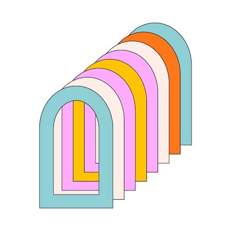 Premium Vector Abstract Arch In A Psychedelic Style
