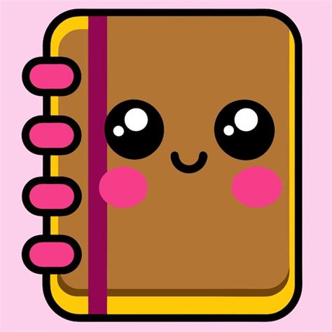 Cute Notebook Cartoon Illustration Premium Ai Generated Image