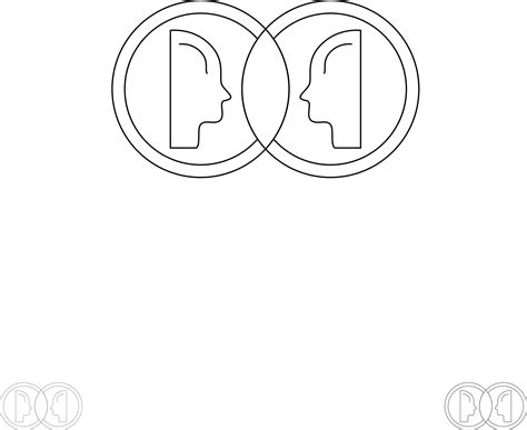 Coin Face Dual Duplicate Man Bold And Thin Black Line Icon Set Vector Art At Vecteezy