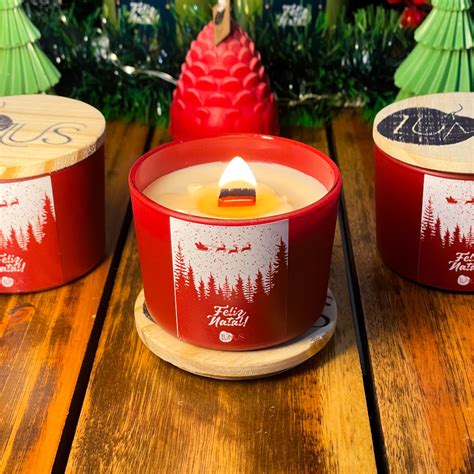 Vela Aromática Maça Com Canela Natal 100g Shopee Brasil