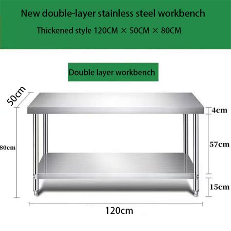 Chkui Stainless Table Metal Console Table 304 Double Layer Stainless