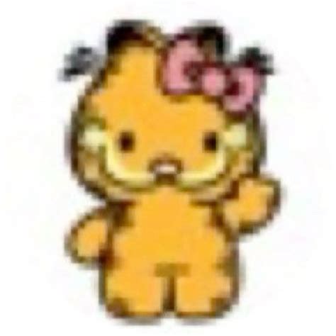 Hellokitty Garfield🐱🎀 Hello Kitty Garfield Images Garfield Cat