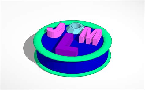 3d Design Keychain With Initials Tinkercad