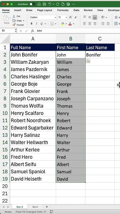 Flash Fill In Excel Excel Exceltips Exceltutorial Exceltricks Exceltipsandtricks Flash