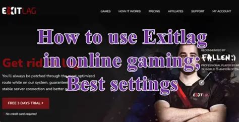 How To Use Exitlag In Online Gaming Best Settings