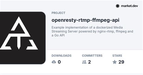 Openresty Rtmp Ffmpeg Api Ecosystem Directory Marketdev