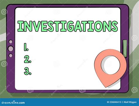 Text Caption Presenting Investigations Word Written On The Formal