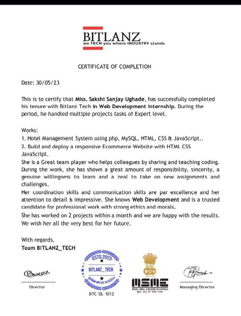 Bitlanztech Webdevelopment Designer Sakshi Ughade