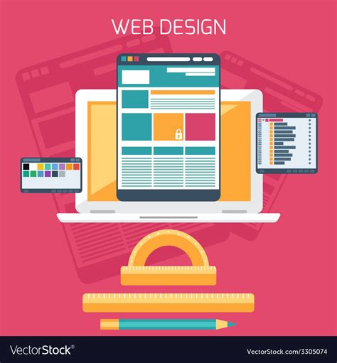 Web Design Program For And Architecture Royalty Free Vector