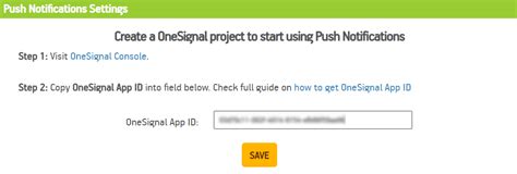 Obtain Onesignal App Id To Set Up Push Notifications In Your App Appsgeyser Support Faq