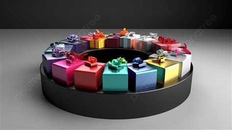 부드러운 둥근 모서리가 있는 선물로 채워진 3d 연단 최소한의 장면 3d 장면 연단 모형 배경 일러스트 및 사진 무료 다운로드 Pngtree