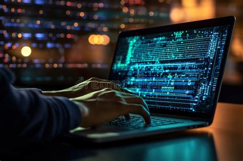 Hands Showing Coding Programmer A Software Engineer Working On A