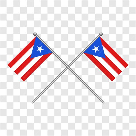 Premium Vector Puerto Rico Flag Clip Art Element Design Vector