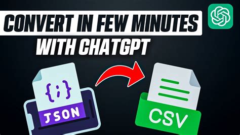 How To Convert Json To Csv With Chatgpt 2024 Youtube