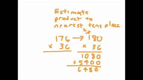 Multiplication Estimating Products Youtube