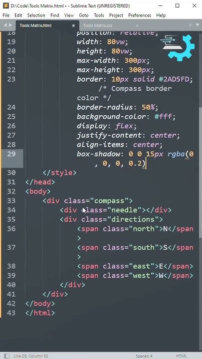Create Compass Design Using Html And Css Youtube