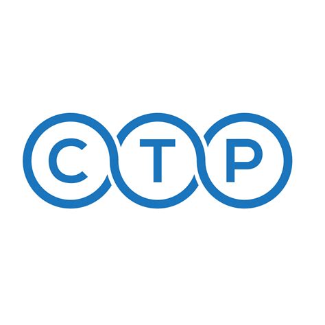 Ctp Letter Logo Design On Black Background Ctp Creative Initials