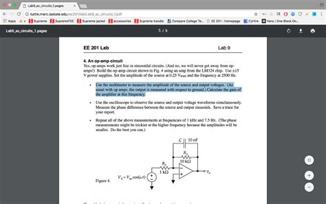Solved Lab9 Ac Circuits 1 Pages X D Chegg Com