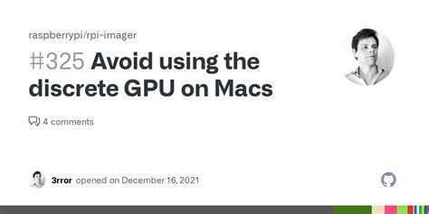 Avoid Using The Discrete Gpu On Macs · Issue 325 · Raspberrypirpi Imager · Github