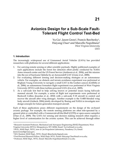 Pdf Avionics Design For A Sub Scale Fault Tolerant Flight Control Test Bed