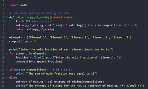 How Python Can Calculate High Entropy Alloys Metallurgical Engineering Solutions Posted On The