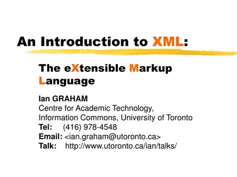 Ppt Introduction To Xml The Extensible Markup Language Powerpoint