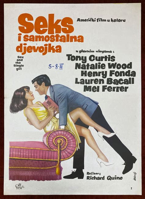 1964 Original Movie Poster Sex And Single Girl Henry Fonda Lauren Bacall Quine