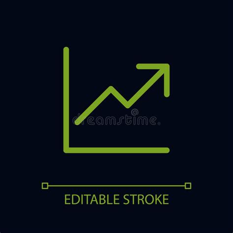 Growth Pixel Perfect Color Linear Ui Icon For Dark Theme Stock Vector Illustration Of Analysis