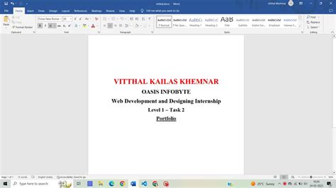 vitthal khemnar on linkedin connections oasisinfobyte webdevelopment html css javascript