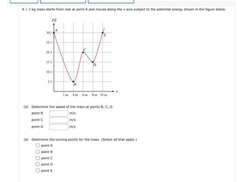 [solved] a determine the speed of the mass at points b
