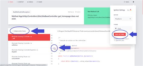laravel 9 spatie ignition collapse and other buttons don t work