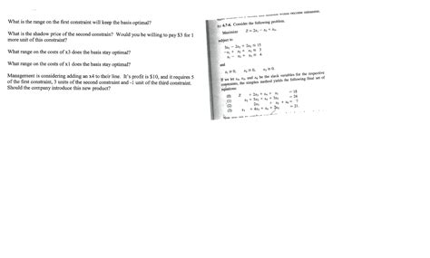 Solved What Is The Range On The First Constraint Will Keep