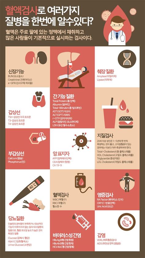 혈액검사에 대한 인포그래픽 입니다 망고보드 Infographic 인포그래픽 디자인 레이아웃 템플릿 인포 그래픽스 인포그래픽