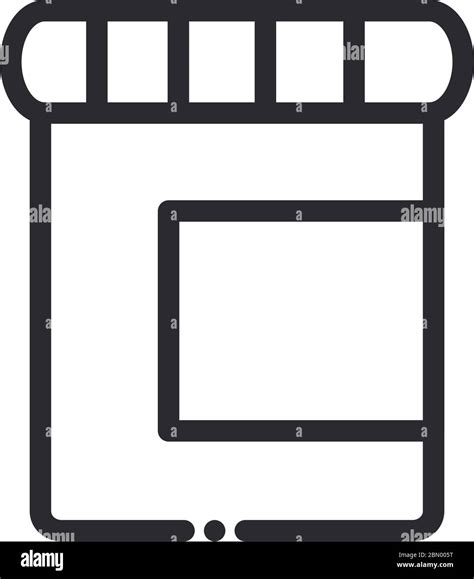 Container Plastic Medical Laboratory Science And Research Vector Illustration Line Style Icon