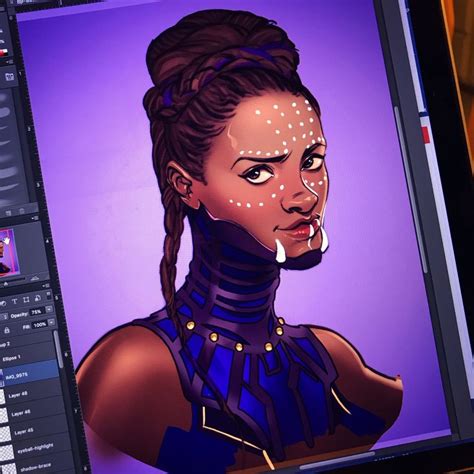 I Drew This Animecartoon Version Of Shuri From Black Panther Black