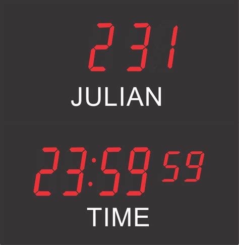 Duratime Hp Time And Julian Date Calendar Clock 40 6 Digit Bar