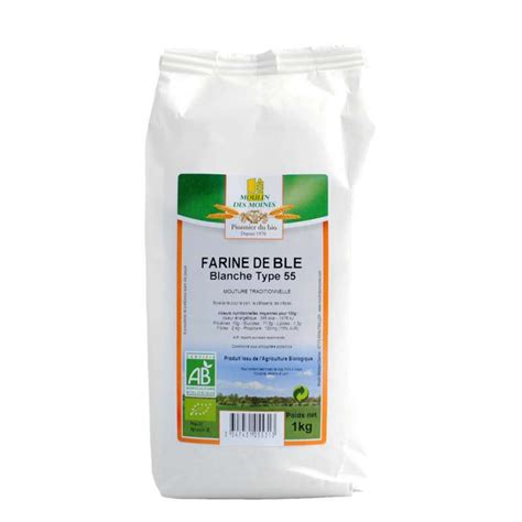 Farine De Blé T55 Bio Moulin Des Moines 1 Kg La Belle Vie