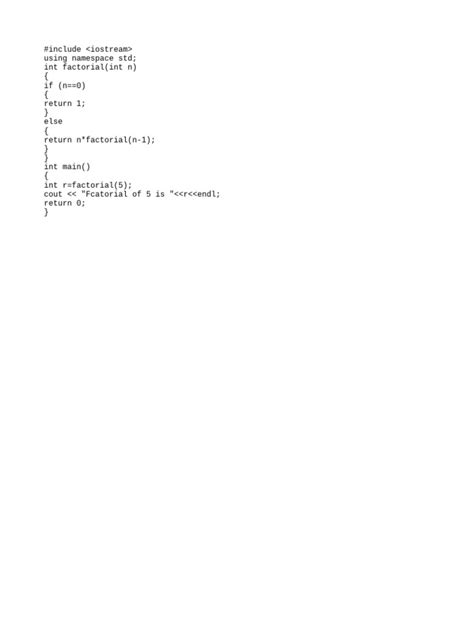 C 9 Recursive Factorial Pdf C 9 Recursive Factorial Pdf