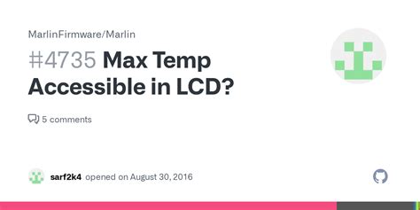 Max Temp Accessible In LCD Issue 4735 MarlinFirmware Marlin GitHub