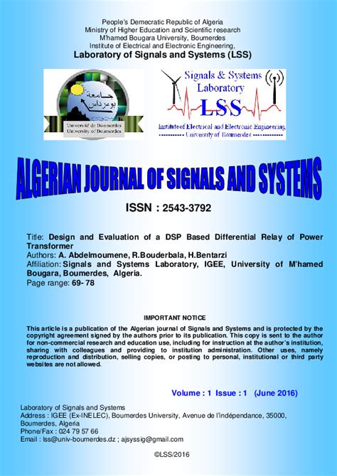 Pdf Design And Evaluation Of A Dsp Based Differential Relay Of Power Transformer