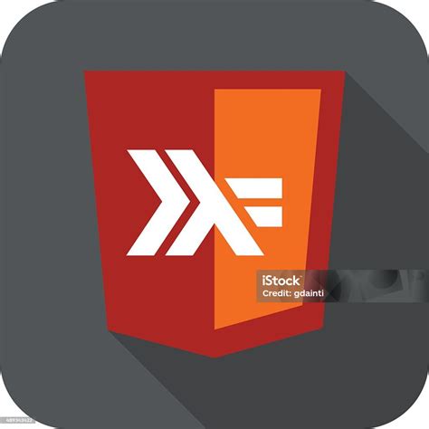 Vector Web Development Shield Sign Programming Language Haskell Isolated Stock Illustration