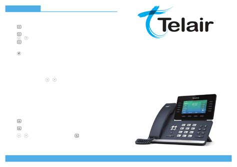 Yealink Sip T W Telephone Quick Reference User Manual Pdf View Download