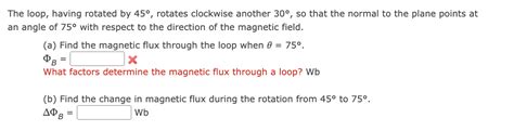 the loop having rotated by 45° rotates clockwise