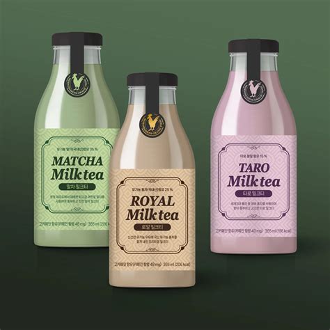 유기농 밀크티 3종 라벨 패키지 포트폴리오 크몽