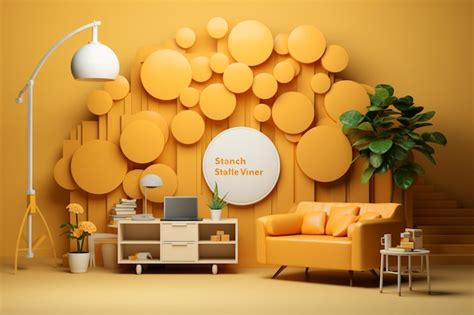 Premium Photo Orange Background With Marketing Strategy