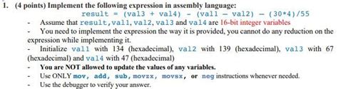 Points Implement The Following Expression In Chegg