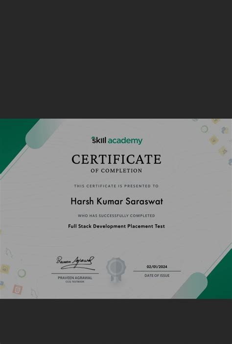 Harsh Kumar Saraswat On Linkedin Excited To Announce That I Have