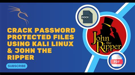 Crack Password Protected Files Using Kali Linux And John The Ripper Youtube